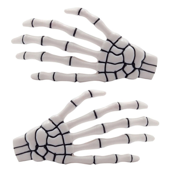 Accessories | Skeleton Hand Hair Clips Black And White | Poshmark